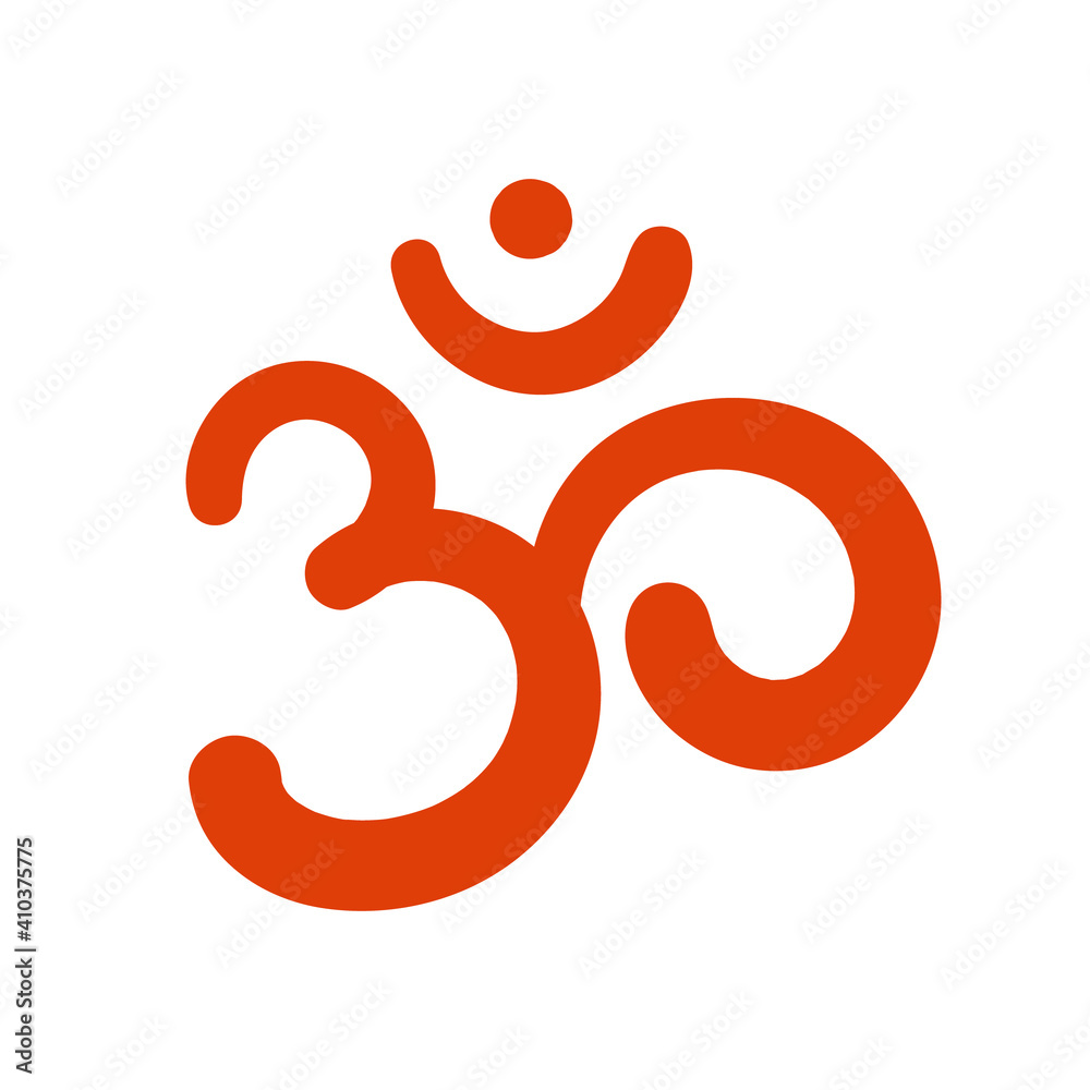 Vetor de Om,Aum,sacred sound,primordial mantra,word of power ...