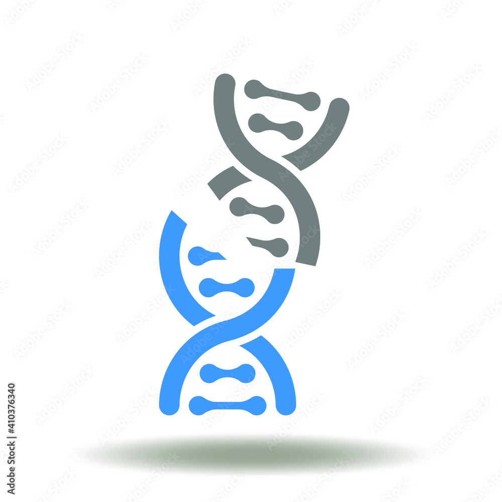 Vetor de DNA helix destroy vector icon. Human genetic spiral cell virus ...