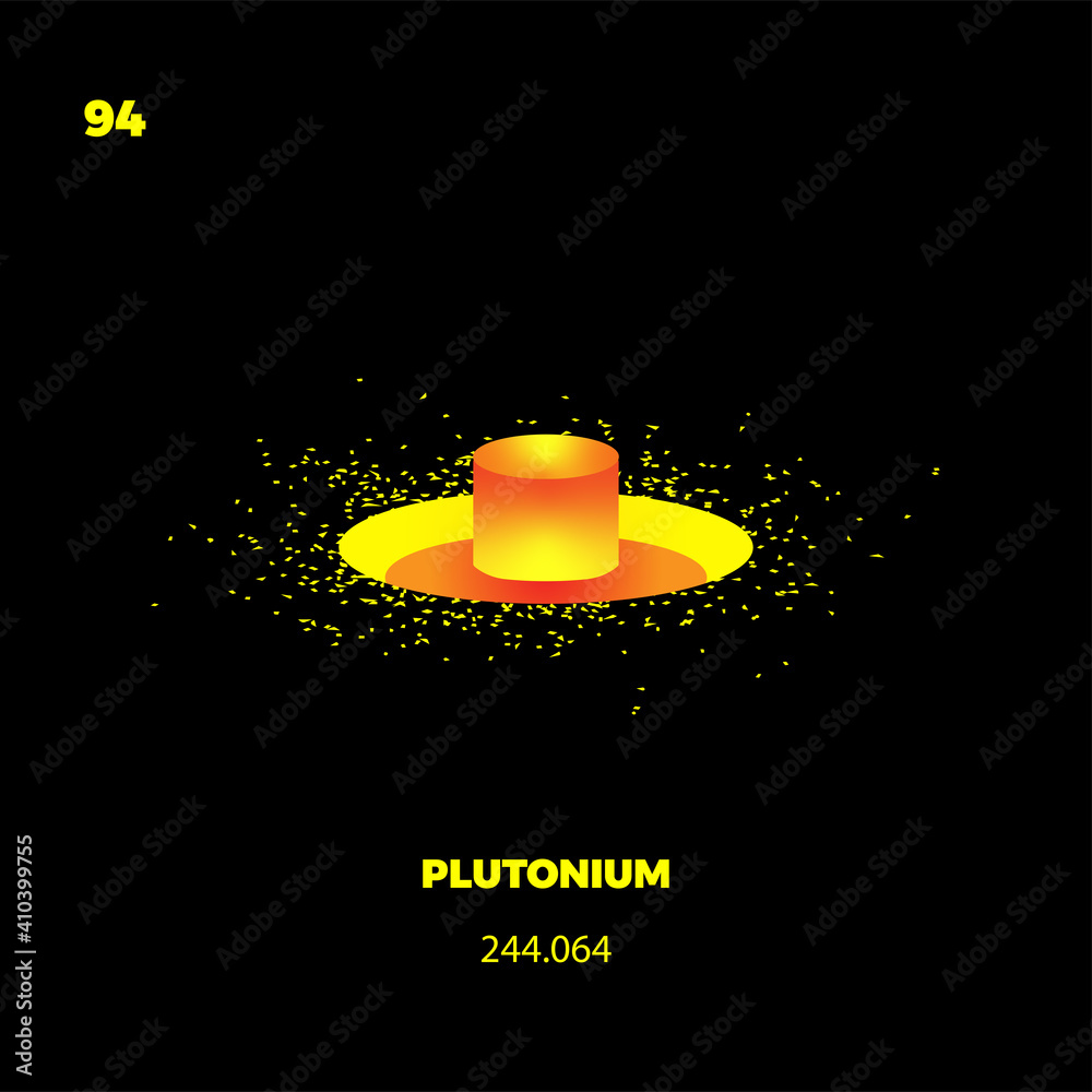 Plutonium vector. Chemical element symbol. logo design element ...