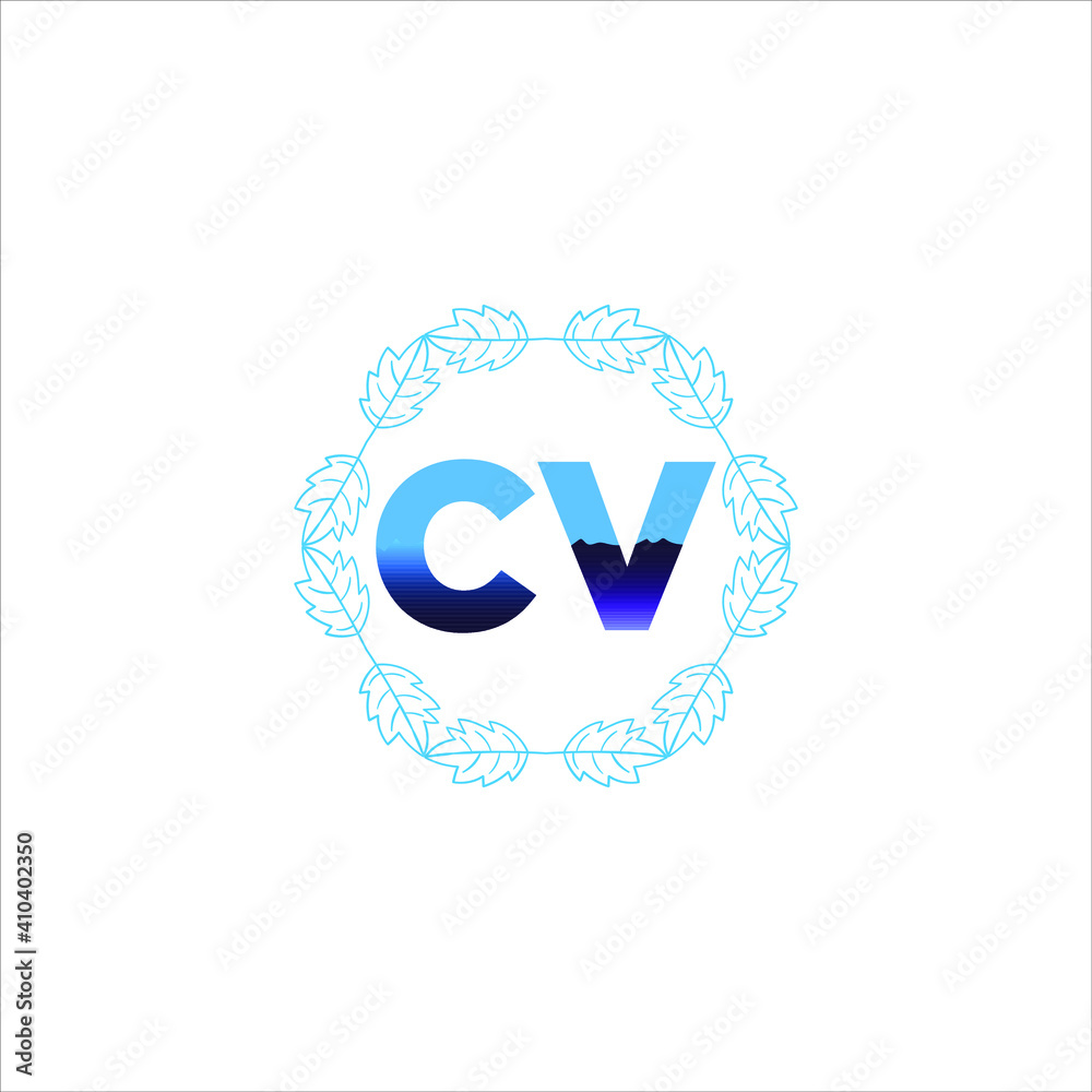 CV LOGO, CV ICON, CV VECTOR, CV LETTER, CV MINIMALIST, CV FLAT, CV ...