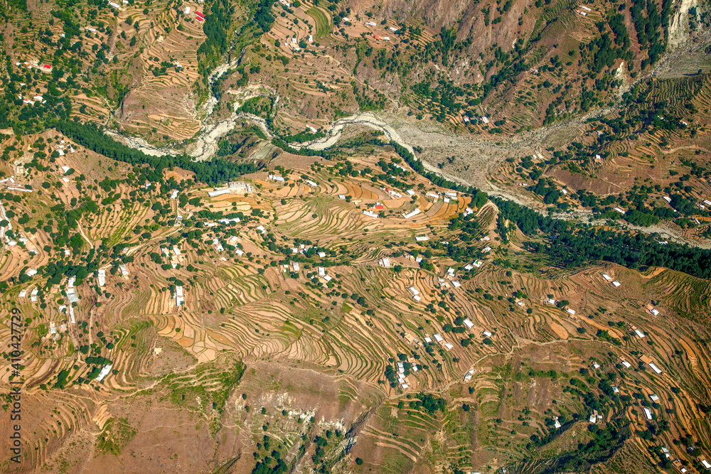 landscapes with mountains , trees and clouds from Karakorum and ...