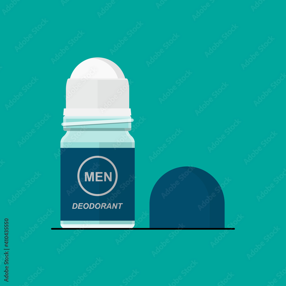 Roll-on deodorant vector flat design isolated on background. Stock ...