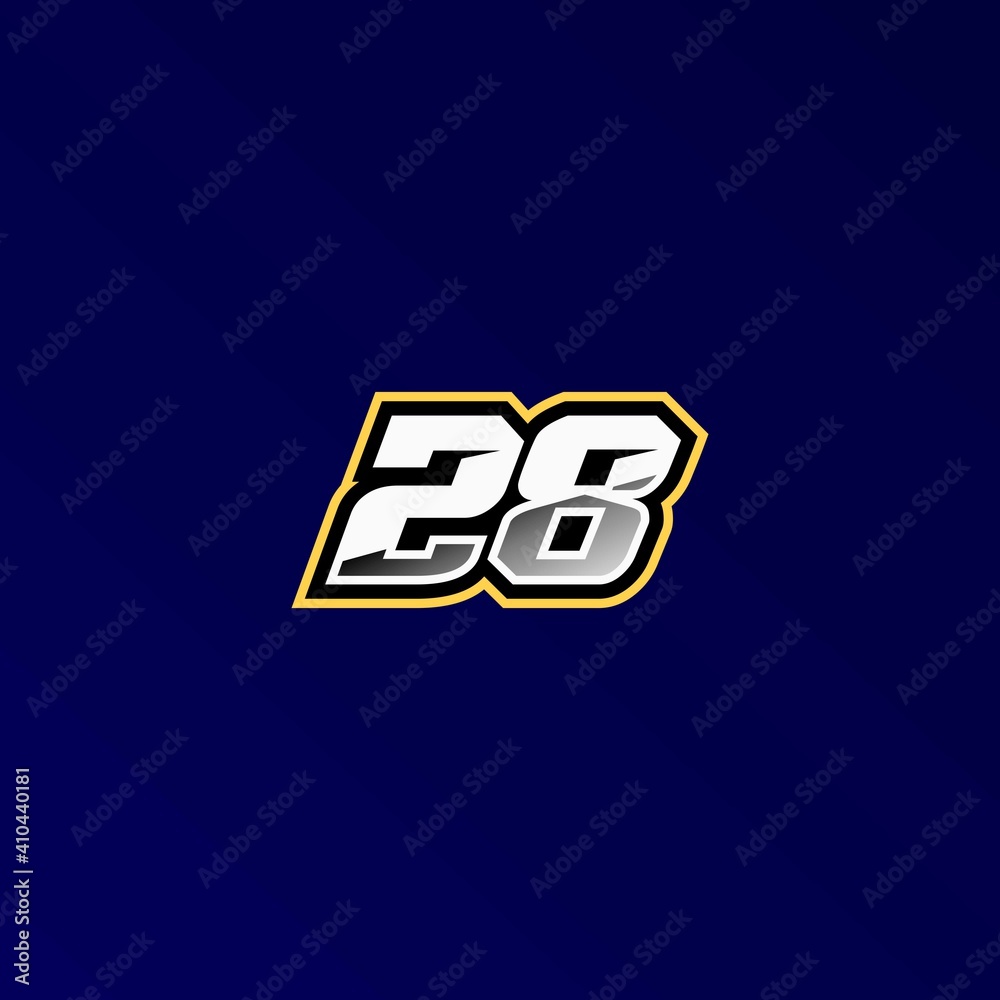 Design number 28 racing logo vector Stock Vector | Adobe Stock Design number 28 racing logo vector Stock Vector | Adobe Stock