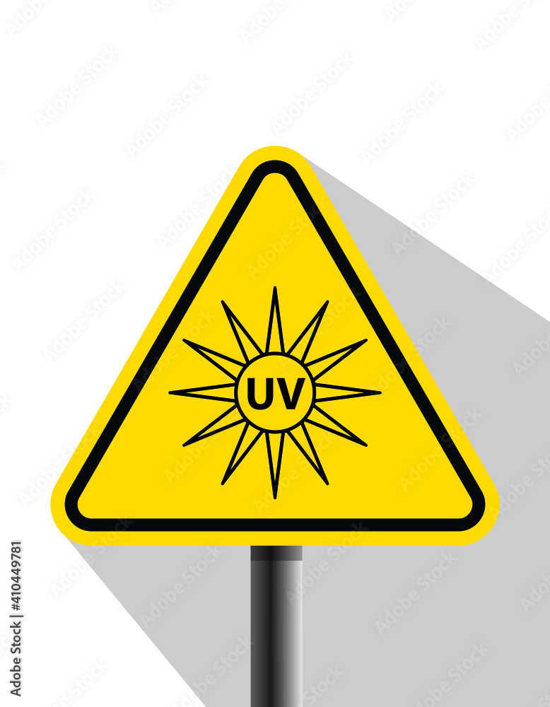 uv radiation warning sign, vector illustration Stock Vector | Adobe Stock