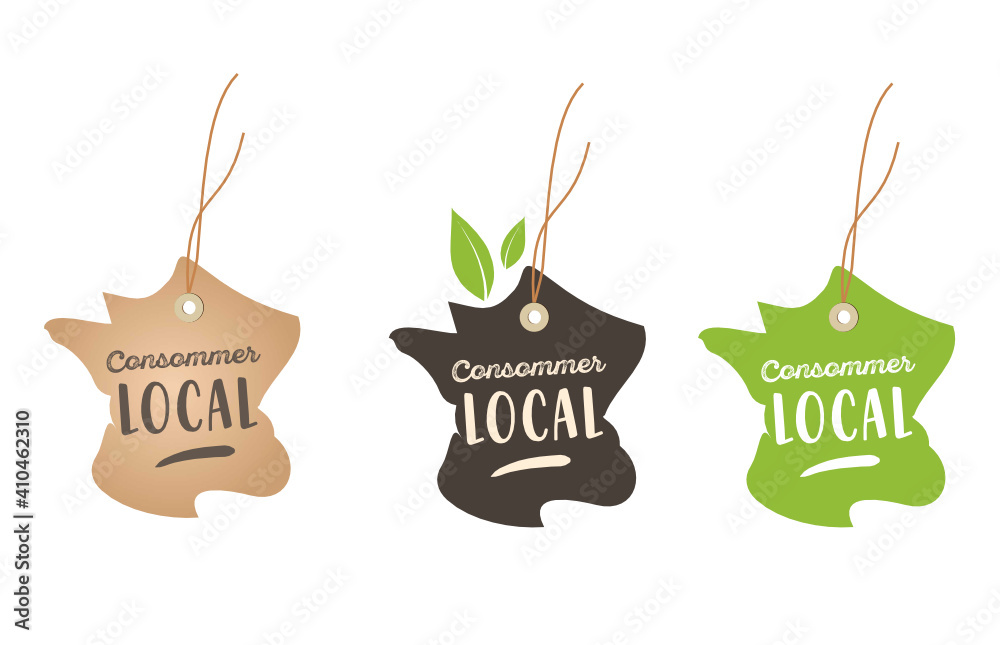 Consommer local, carte de France Stock Vector | Adobe Stock