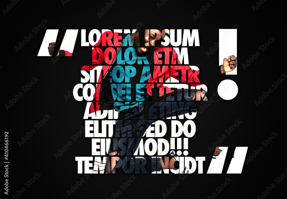 Cut Out Text Overlay Effect Stock Template | Adobe Stock