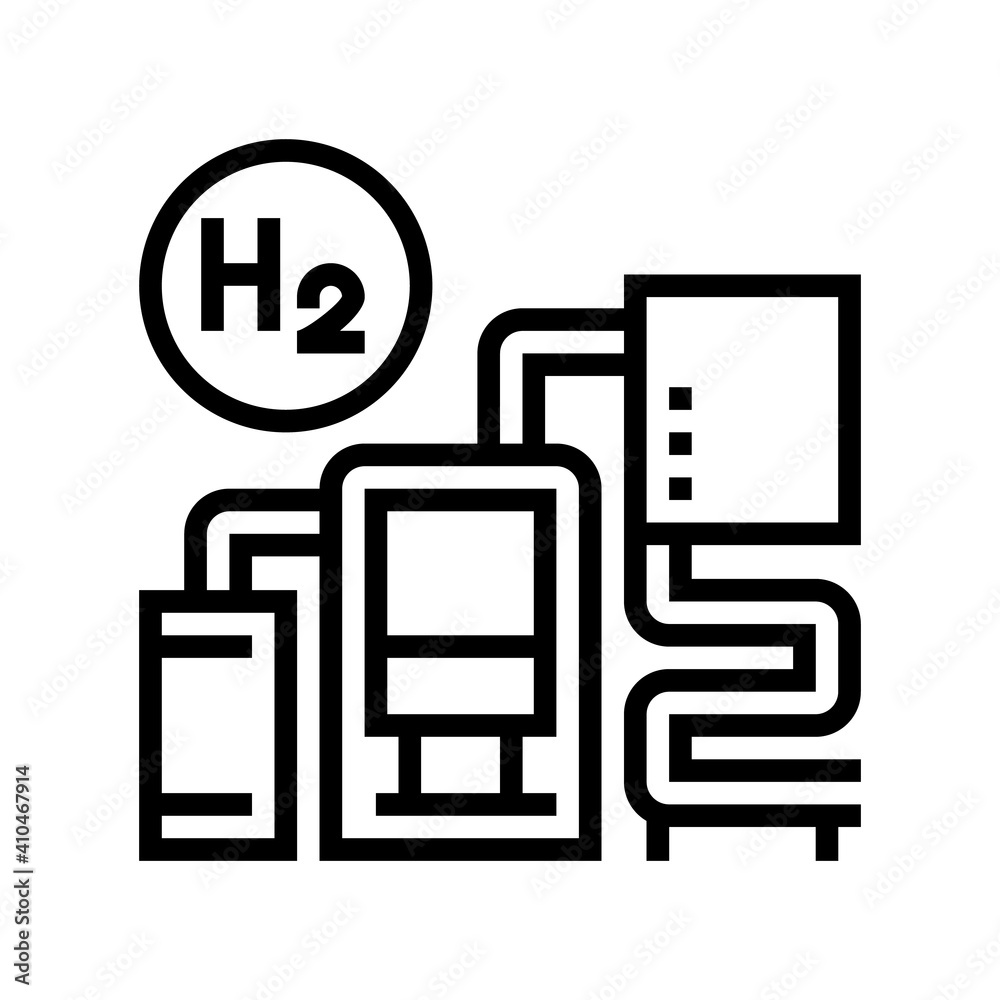 ammonia production line icon vector. ammonia production sign. isolated ...