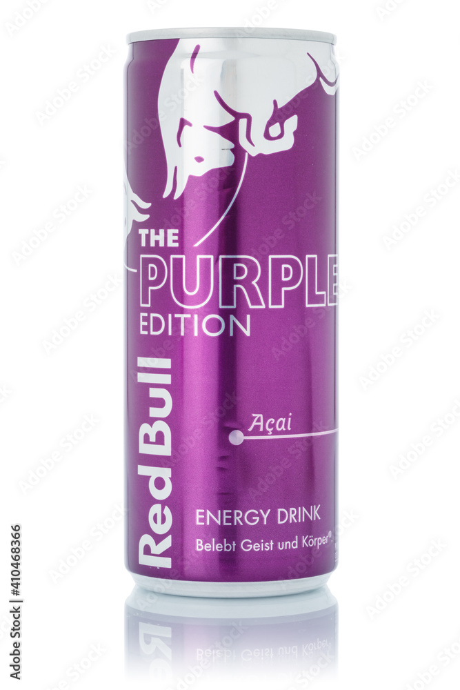 Red Bull Energy Drink The Purple Edition Acai lemonade soft drink in ...