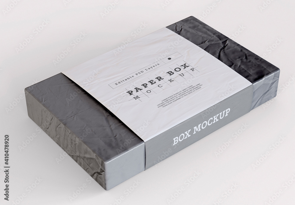 Paper Box Mockup Stock Template | Adobe Stock