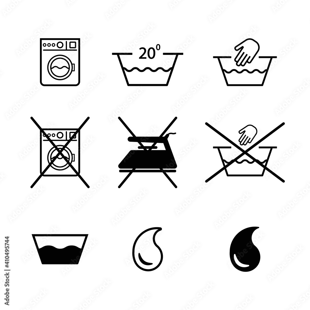 Clothing usage instruction icons Stock Vector | Adobe Stock