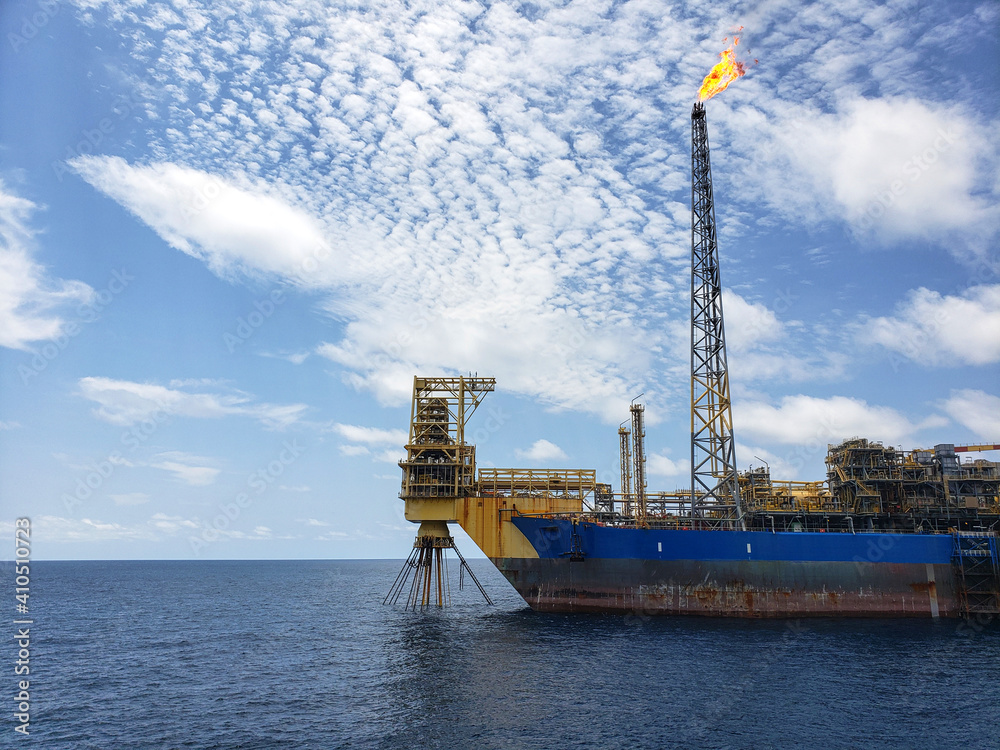 Floating production storage and offloading (FPSO) vessel, oil and gas ...