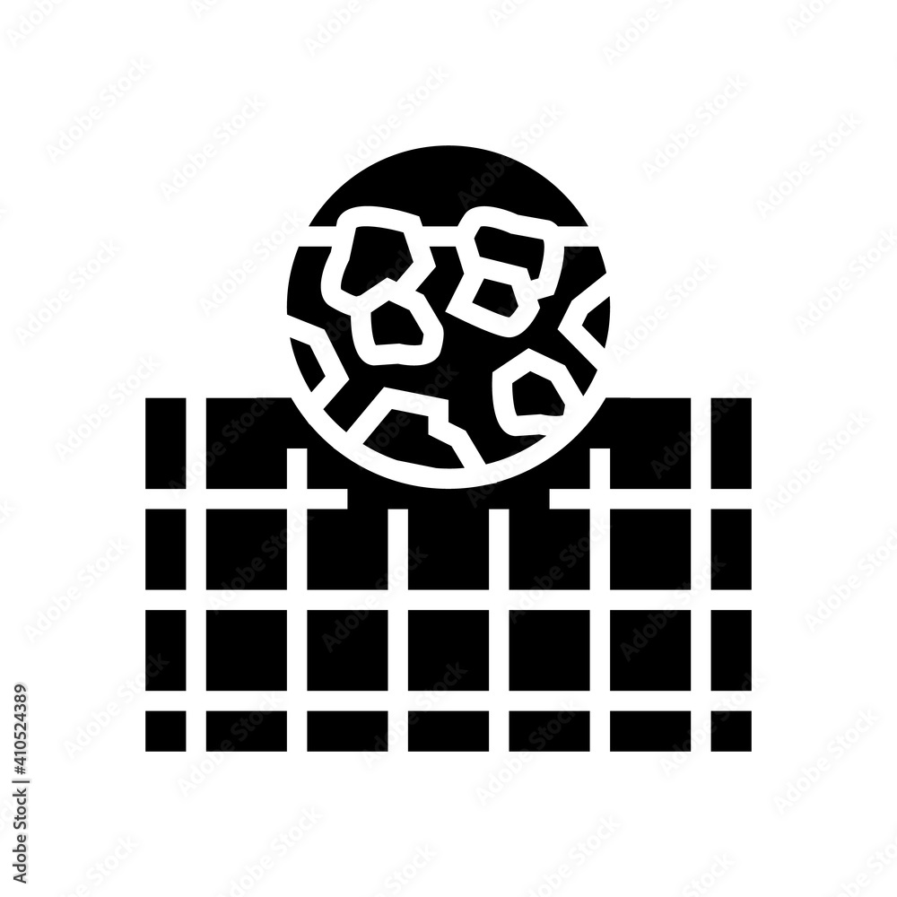 foundation stone gravel component glyph icon vector. foundation stone ...