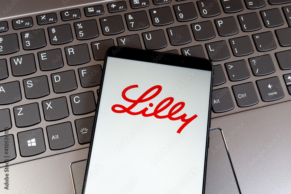 Toronto, Canada - January 31, 2021: Lilly logo on smartphone screen on ...