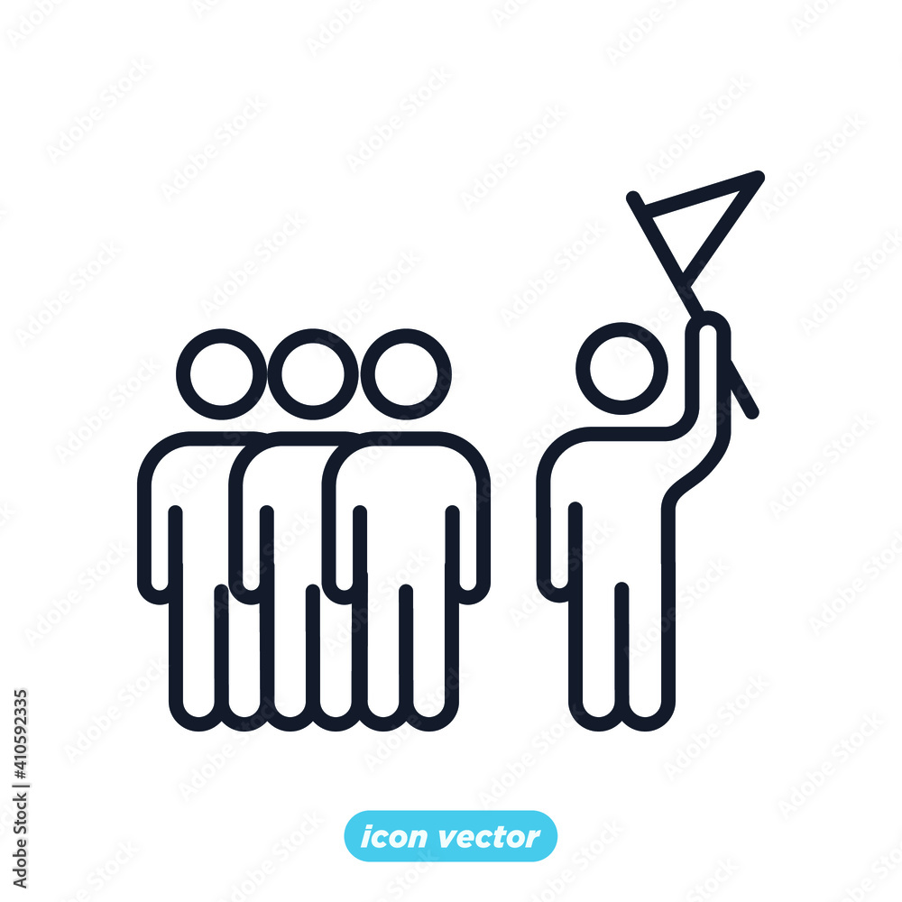leadership traits icon. Development and Teamwork symbol template for ...