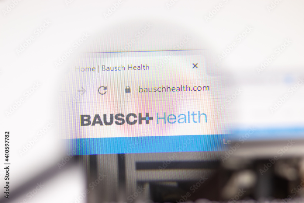Los Angeles, USA - 1 February 2021: Bausch Health website page ...