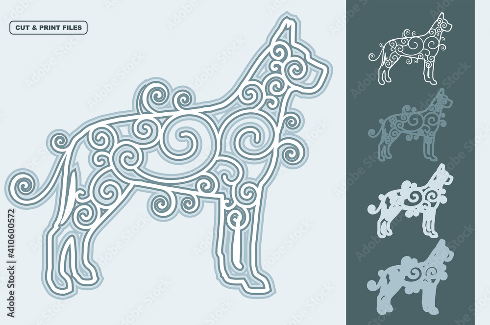 Animal Vector SVG 3D Layered, Eps 10 Stock Vector | Adobe Stock