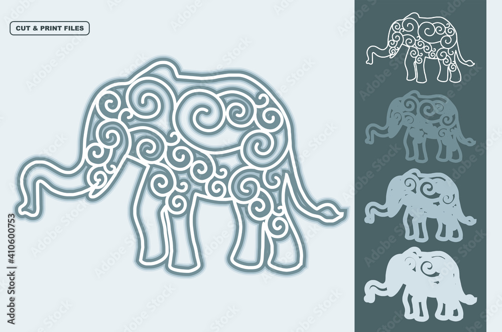 Animal Vector SVG 3D Layered, Eps 10 Stock Vector | Adobe Stock