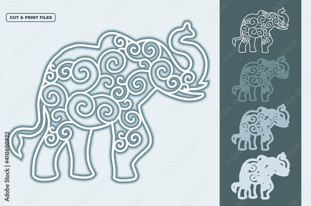 Animal Vector SVG 3D Layered, Eps 10 Stock Vector | Adobe Stock