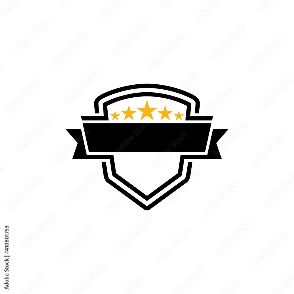 shield logo template ready for use, shielding icon in black and white ...
