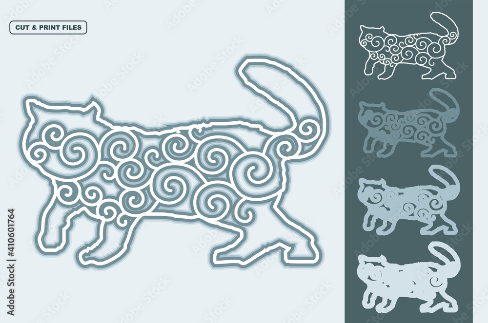 Animal Vector SVG 3D Layered, Eps 10 Stock Vector | Adobe Stock