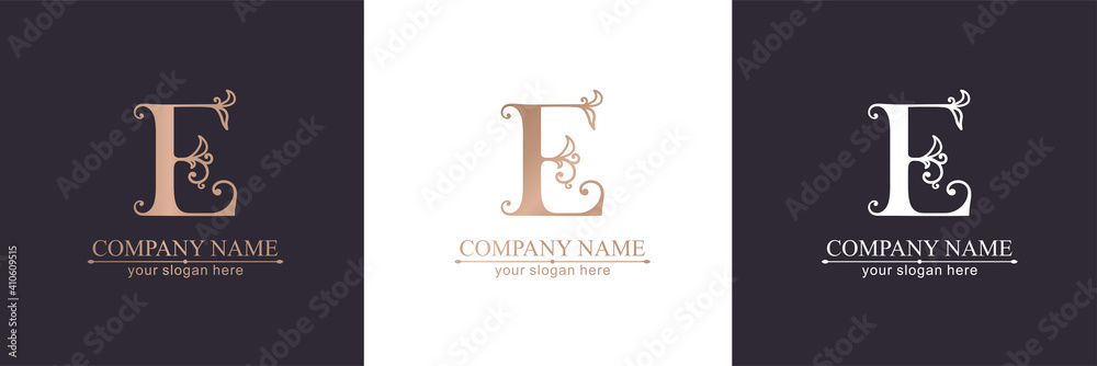 Premium Vector E logo. Monnogram, lettering. Personal logo or sign for ...