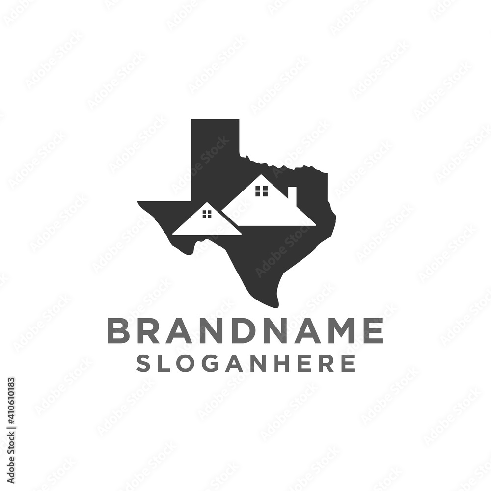 texas map logo home house logo design vector Stock Vector | Adobe Stock