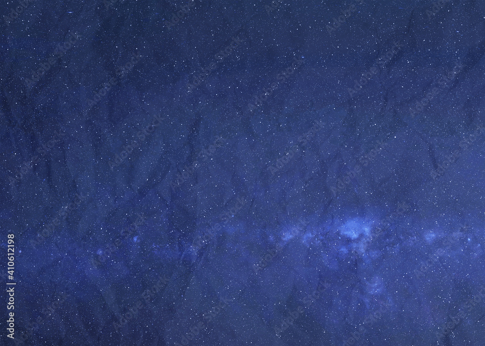 Starry night sky background with crumpled paper texture. Abstract space ...