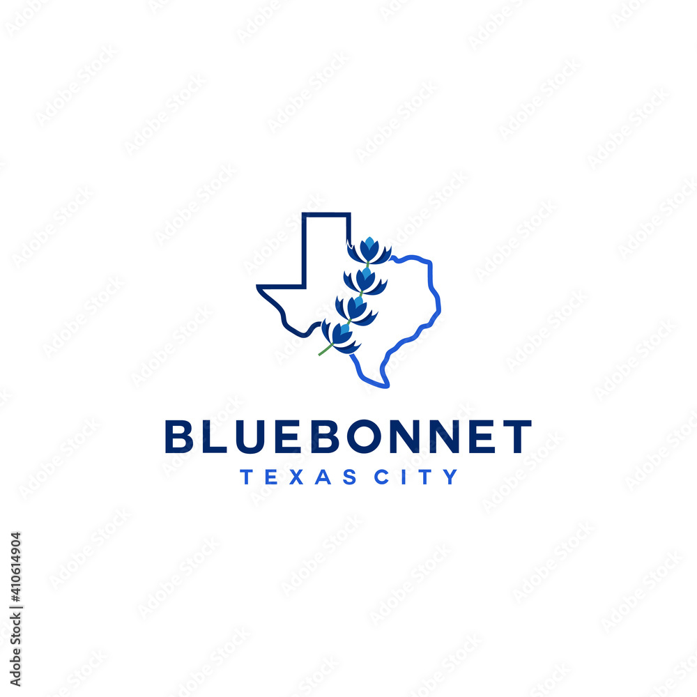 Blue bonnet vector logo template for agriculture Stock Vector | Adobe Stock
