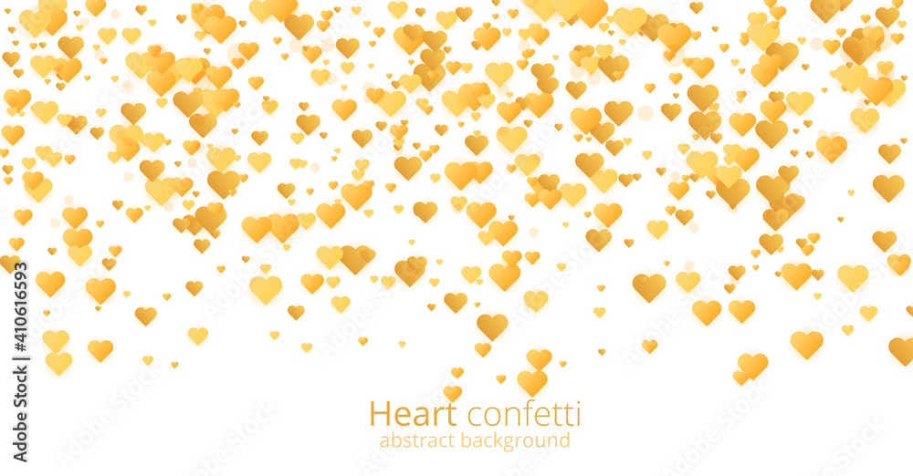 Vintage gold heart confetti, great design for any purposes. Golden ...