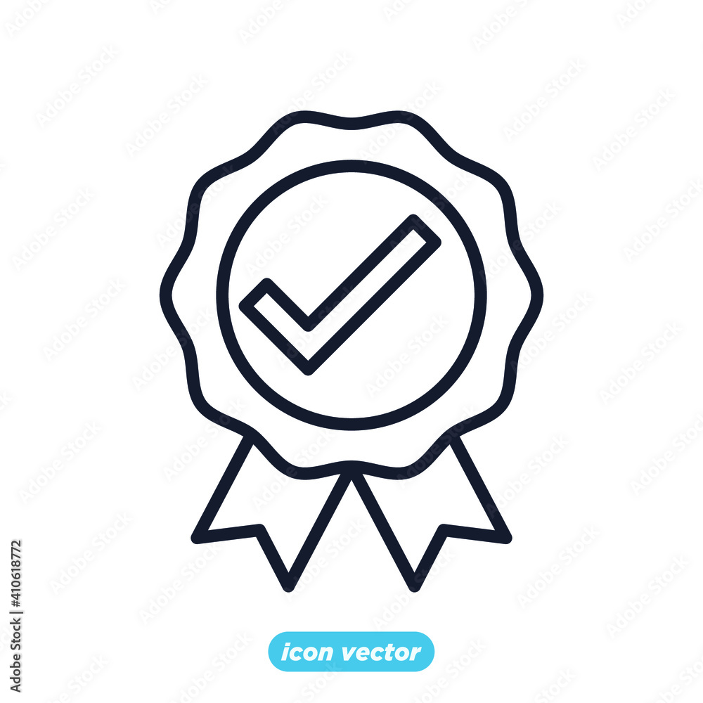 approvement icon. business quality check symbol template for graphic ...