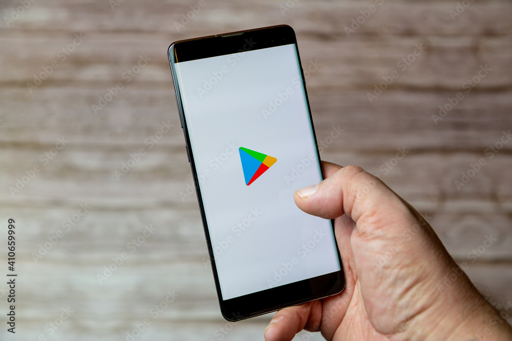 Fotografia do Stock: 02-04-2021 Portsmouth, Hampshire, UK A hand ...