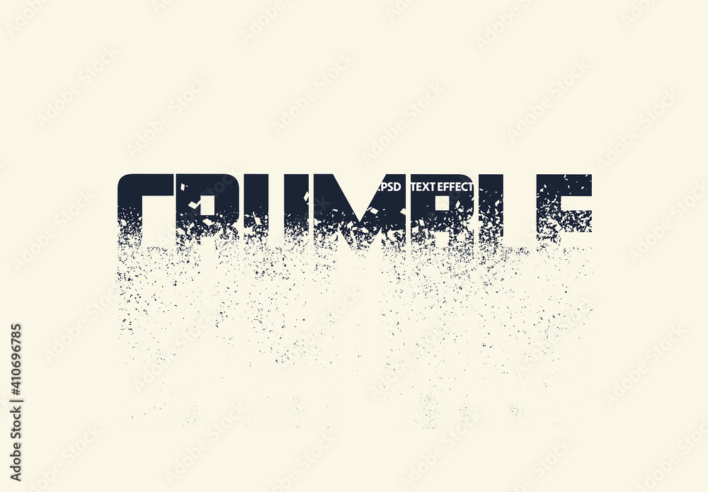 Crumbling Dispersion Text Effect Mockup Stock 템플릿 | Adobe Stock