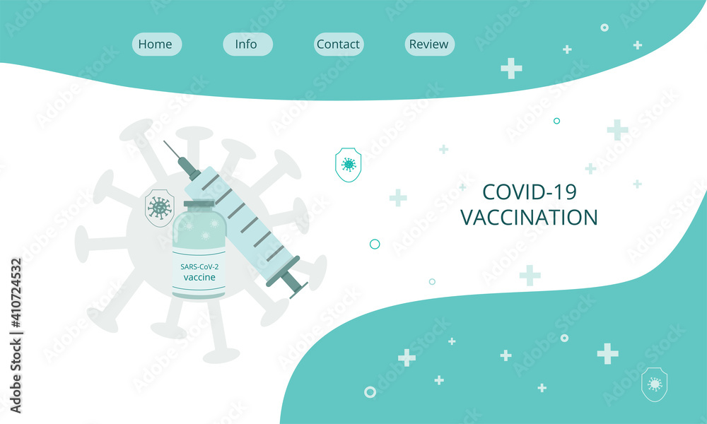 Sars-cov-2 injection. Covid-19, coronavirus people vaccination poster ...
