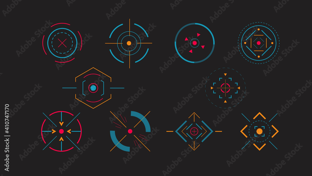 HUD Style Target Overlay Stock Template | Adobe Stock