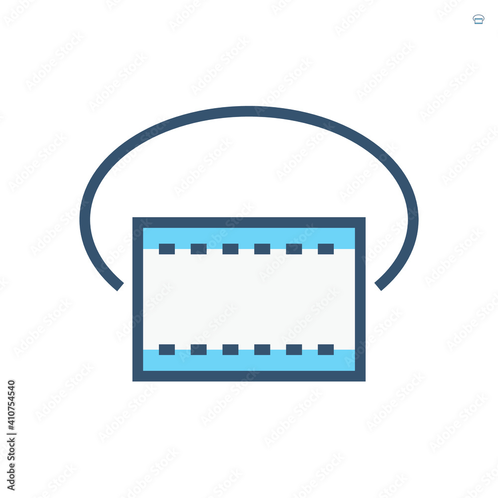 Dust mask or surgical mask vector icon. Disposable type with filter ...