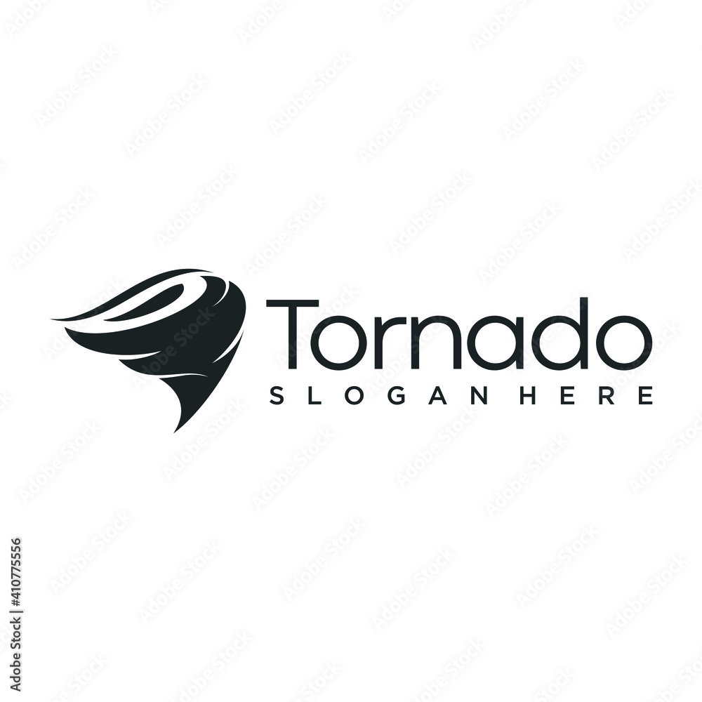 Tornado logo design vector graphic Stock Vector | Adobe Stock