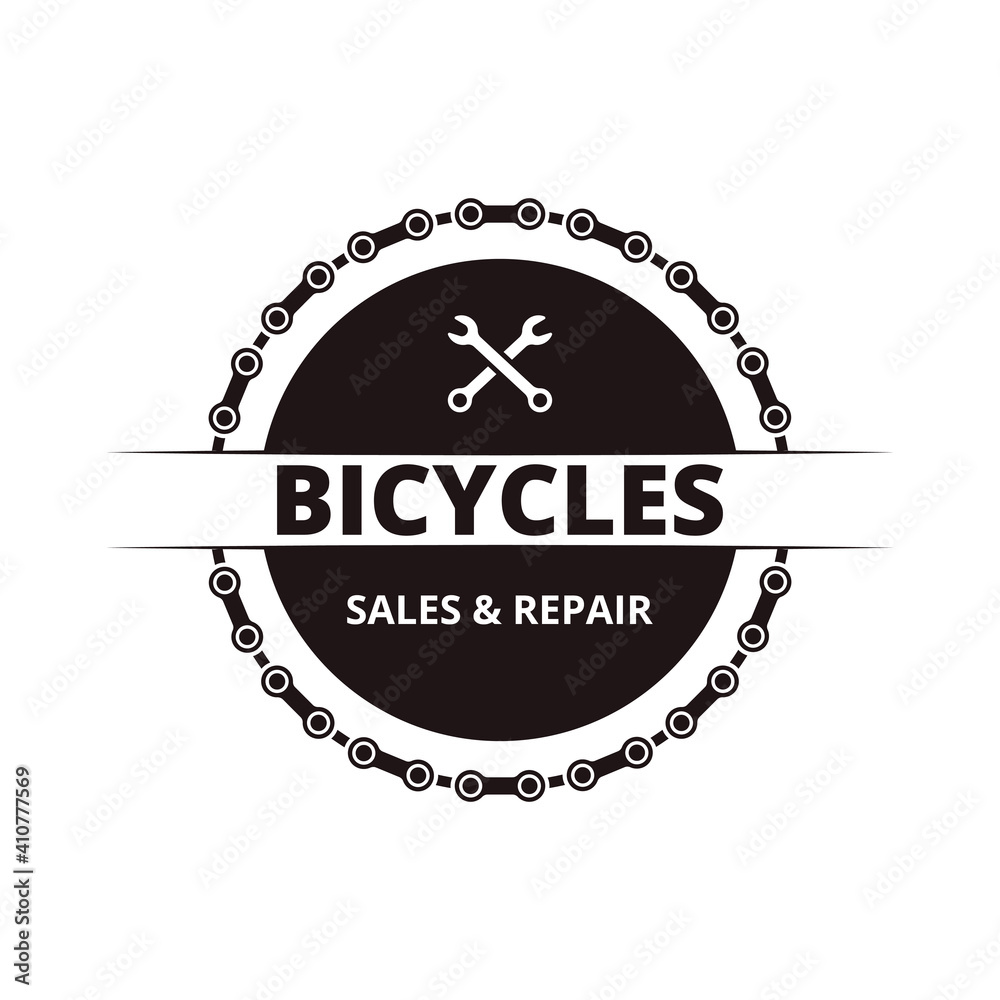 Bicycle repair service logo design Stock Vector | Adobe Stock