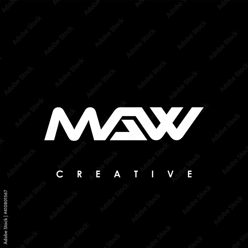 MAW Letter Initial Logo Design Template Vector Illustration Stock ...