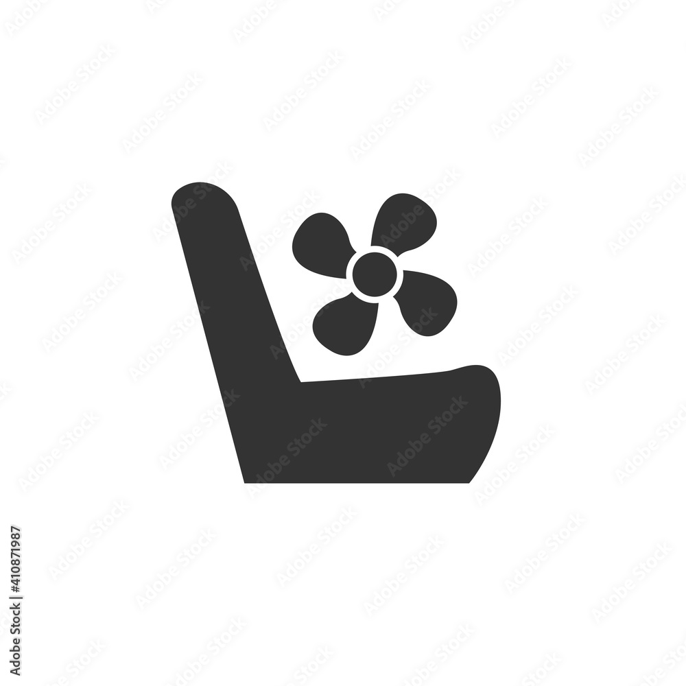 Seat ventilation icon in simple design. Vector illustration Stock ...
