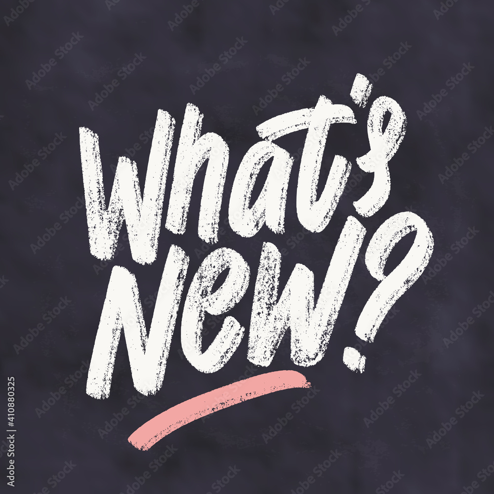 What's new. Vector handwritten chalkboard sign. Stock Vector | Adobe Stock