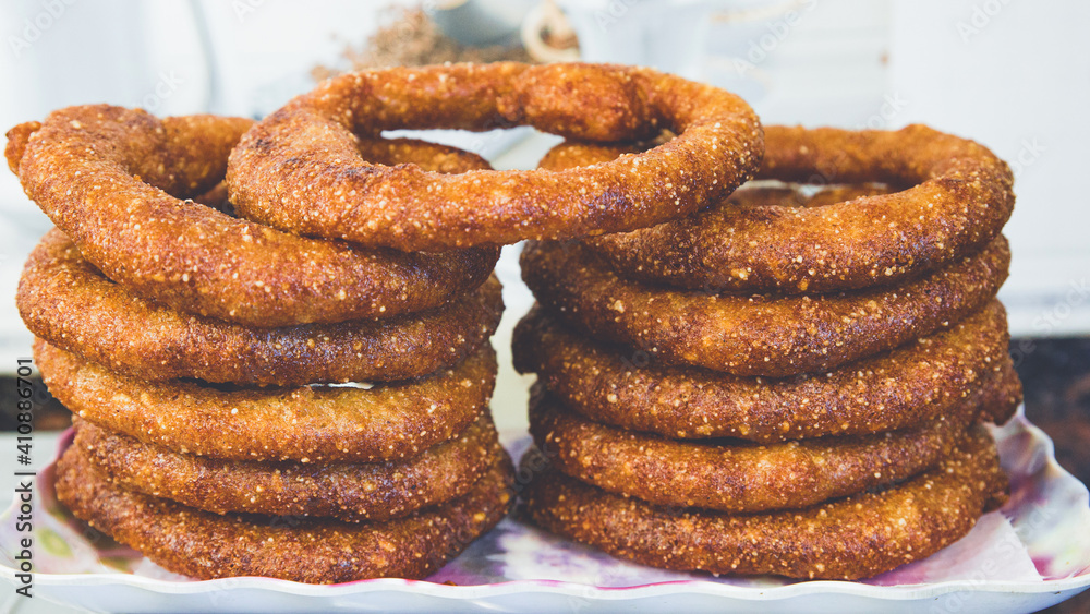 Selroti, Famous Nepali Style Sweet Bread,Nepali food Stock Photo ...