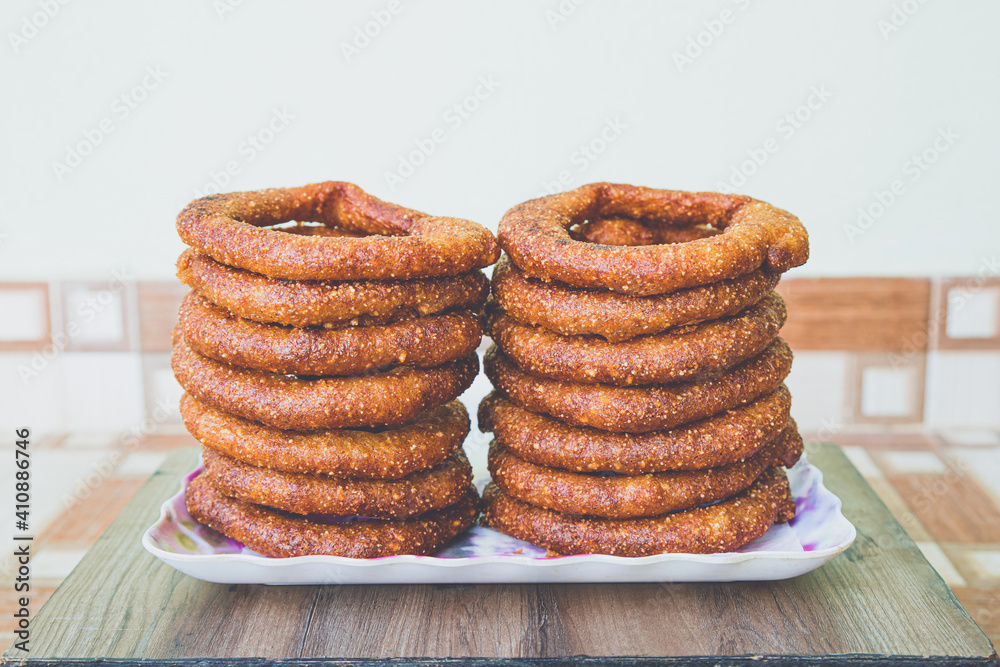 Selroti, Famous Nepali Style Sweet Bread,Nepali food Stock Photo ...