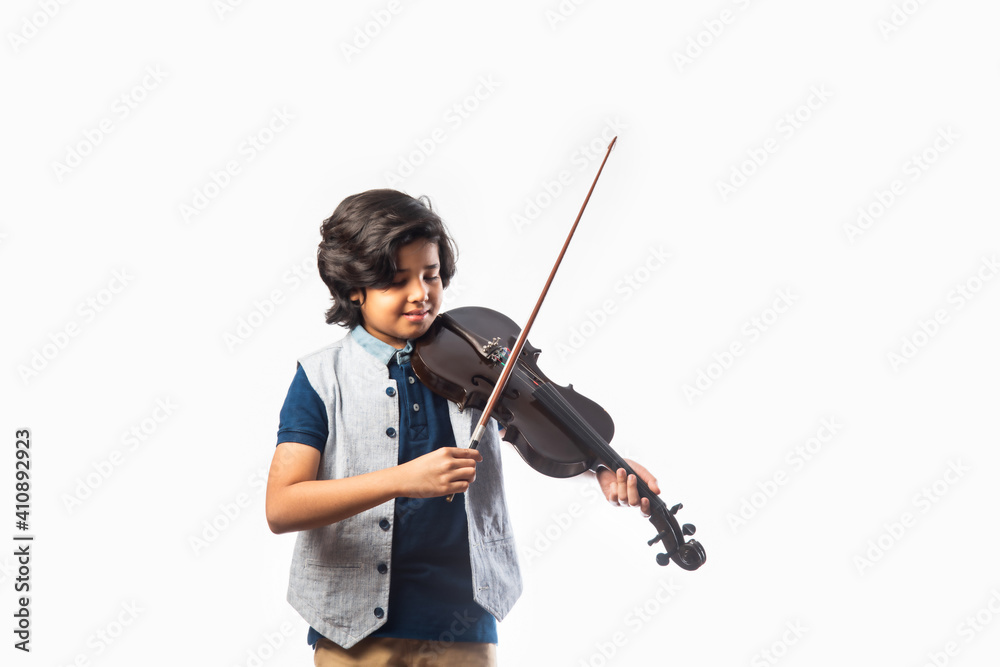 Playing Small Violin