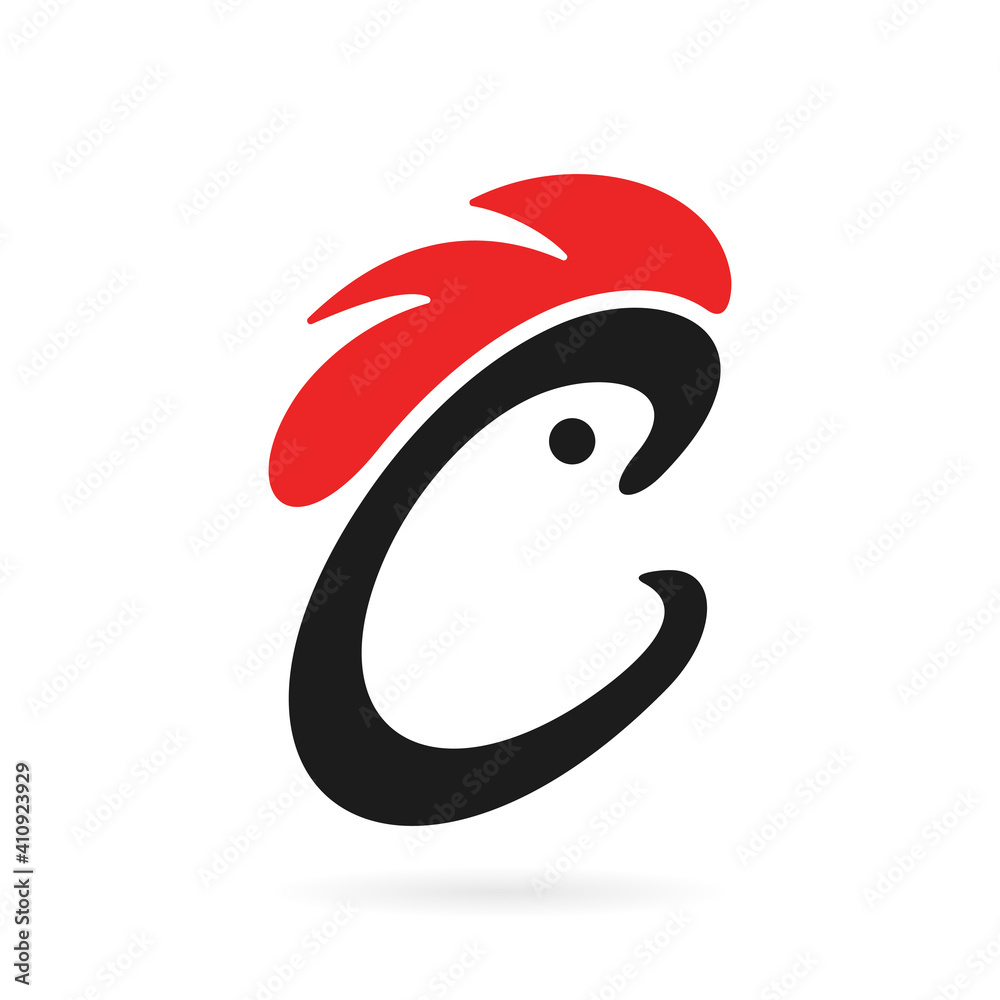 chicken letter C logo template Stock Vector | Adobe Stock