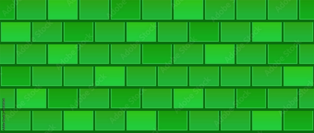 Vector seamless pattern of green roof tile. Green shingles roof texture ...