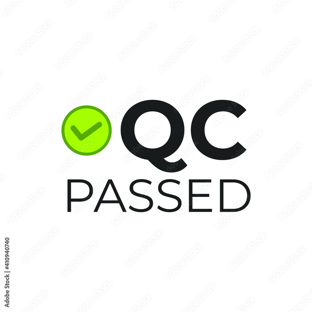 QC Passed Icon Label Design Vector, Quality Check Icon, Quality ...
