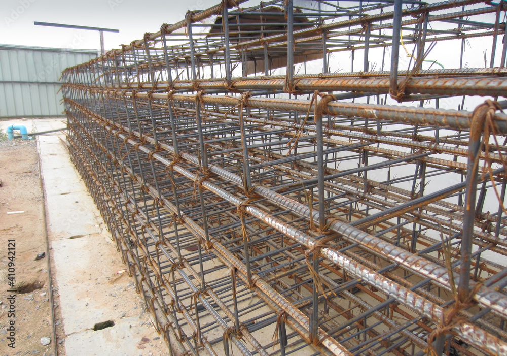 Wire frame for casting structural load beams Stock Photo | Adobe Stock