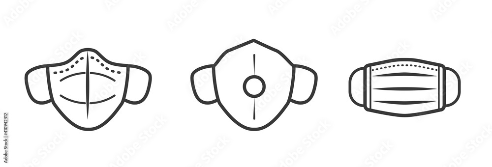Unterschiedliche Masken - FFP2, medizinische Maske, Maske mit Filter ...