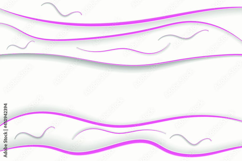 White background with pink shadow lines, vector abstract background ...