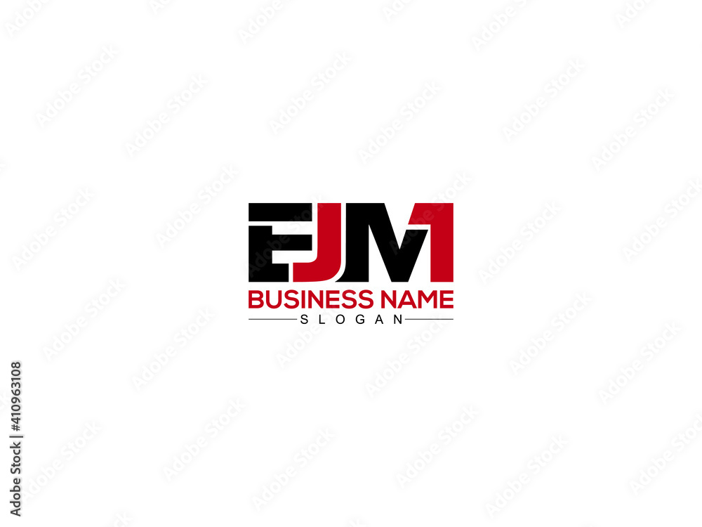 EJM Letter and templates design For Your Business Stock Vector | Adobe ...